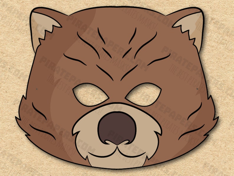 Wombat Mask Printable, Paper DIY for Kids and Adults. PDF Template ...