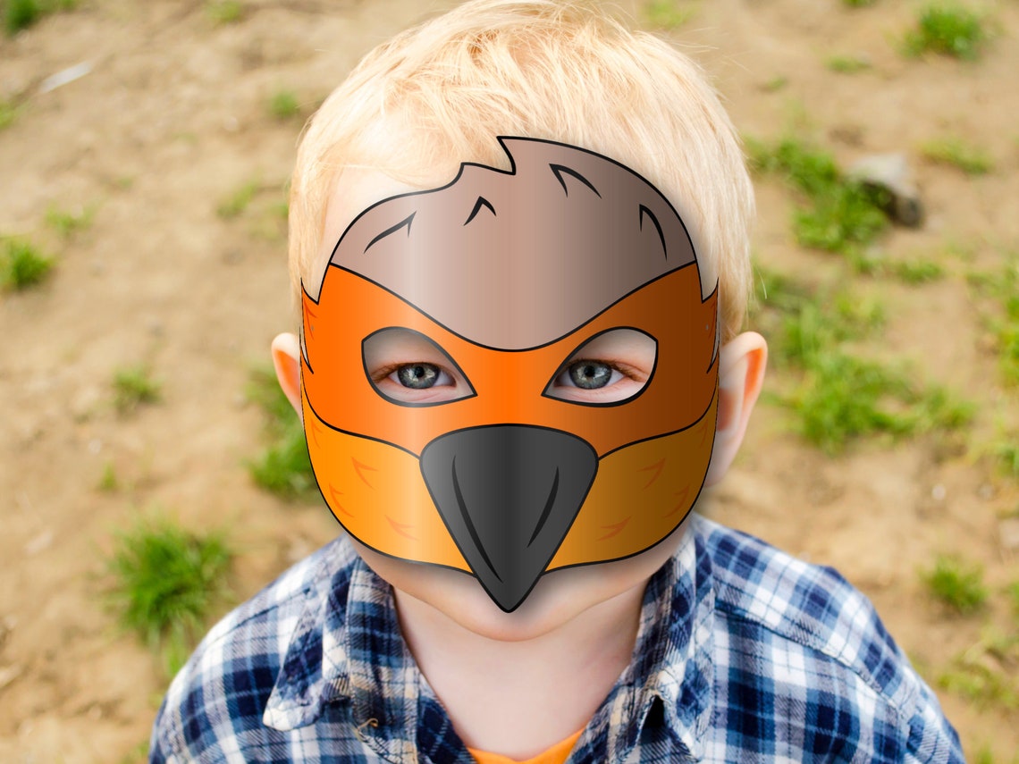 Bird Mask Printable, Paper DIY for Kids and Adults. PDF Template ...