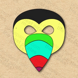 Toucan Mask Printable Paper DIY for Kids and Adults. PDF - Etsy