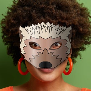 Hedgehog Mask Printable, Paper DIY for Kids and Adults. PDF Template ...