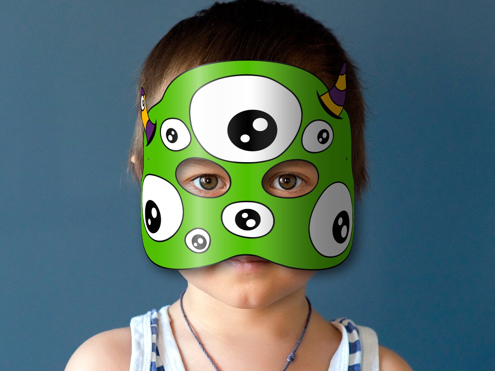 Monster 6 Mask Printable, Paper DIY for Kids and Adults. PDF Template ...