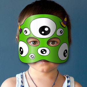 Monster #6 Mask Printable, Paper DIY for Kids and Adults. PDF Template ...