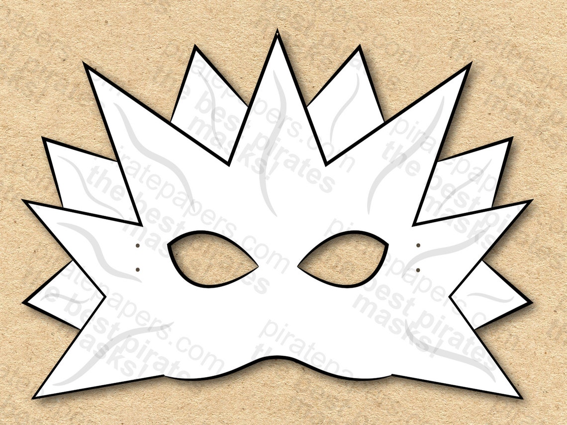 Sun Masks Printable Color Coloring Paper DIY for Kids and - Etsy