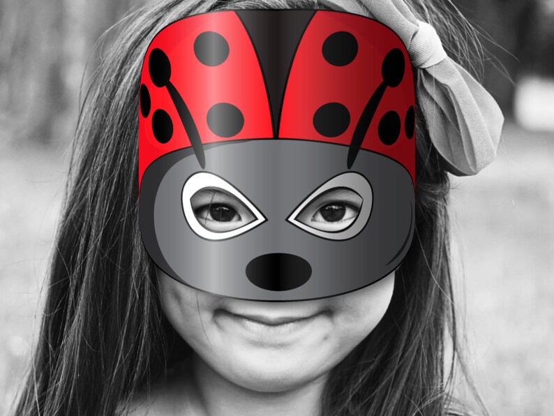 Ladybird Masks Printable Color Coloring Paper DIY for Kids - Etsy