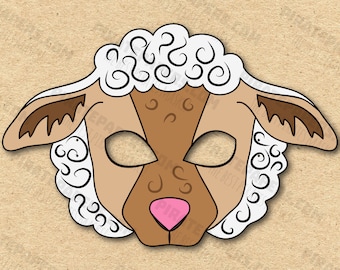 Sheep Mask (Instant Download) - Etsy
