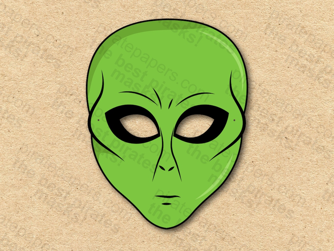 Alien Mask Printable Paper DIY for Kids and Adults. PDF - Etsy