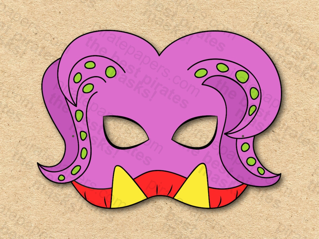 Monster 1 Mask Printable Paper DIY for Kids and Adults. PDF - Etsy