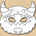 Monster #7 Mask Printable Coloring, Paper DIY for Kids and Adults. PDF ...