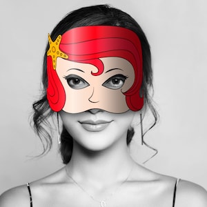 Little Mermaid Mask Printable Paper DIY for Kids and Adults. - Etsy