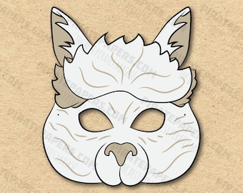 Monkey Mask Printable, Paper DIY for Kids and Adults. PDF Template ...