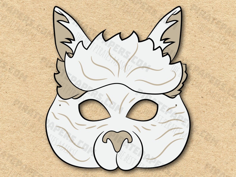 Alpaca Mask Printable, Paper DIY for Kids and Adults. PDF Template ...