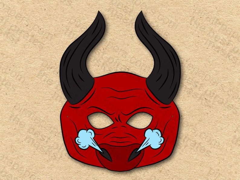 Minotaur Mask Printable Paper DIY for Kids and Adults. PDF - Etsy