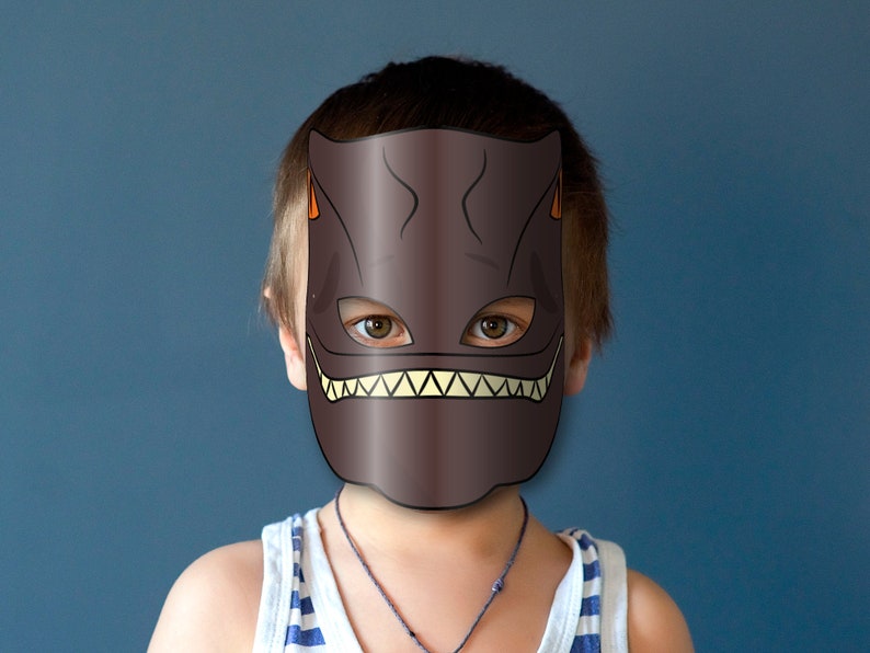 Dinosaur Velociraptor Mask Printable, Paper DIY for Kids and Adults ...