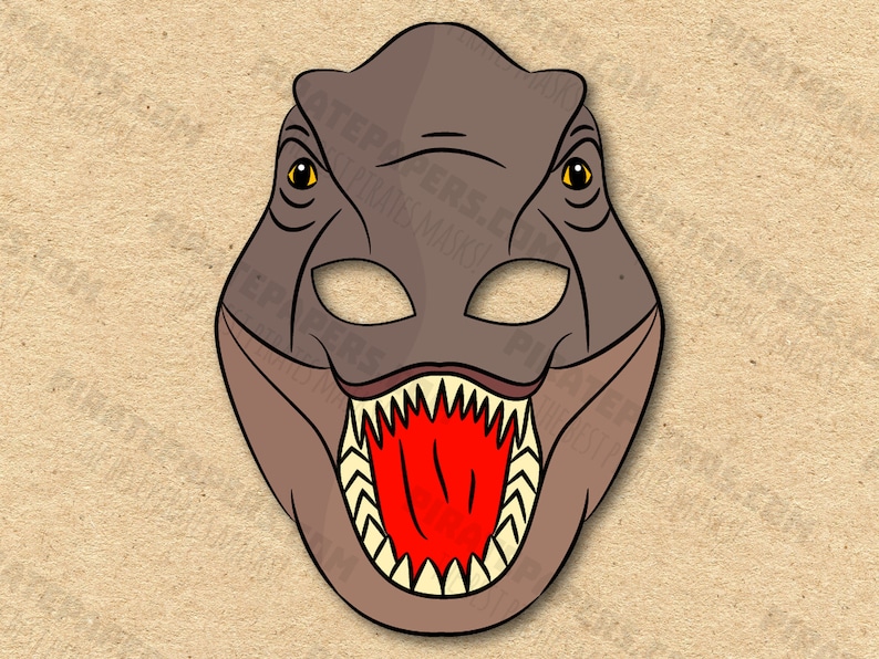 Dinosaur T-rex Mask Printable, Tyrannosaurus Rex, Trex, Paper DIY for ...