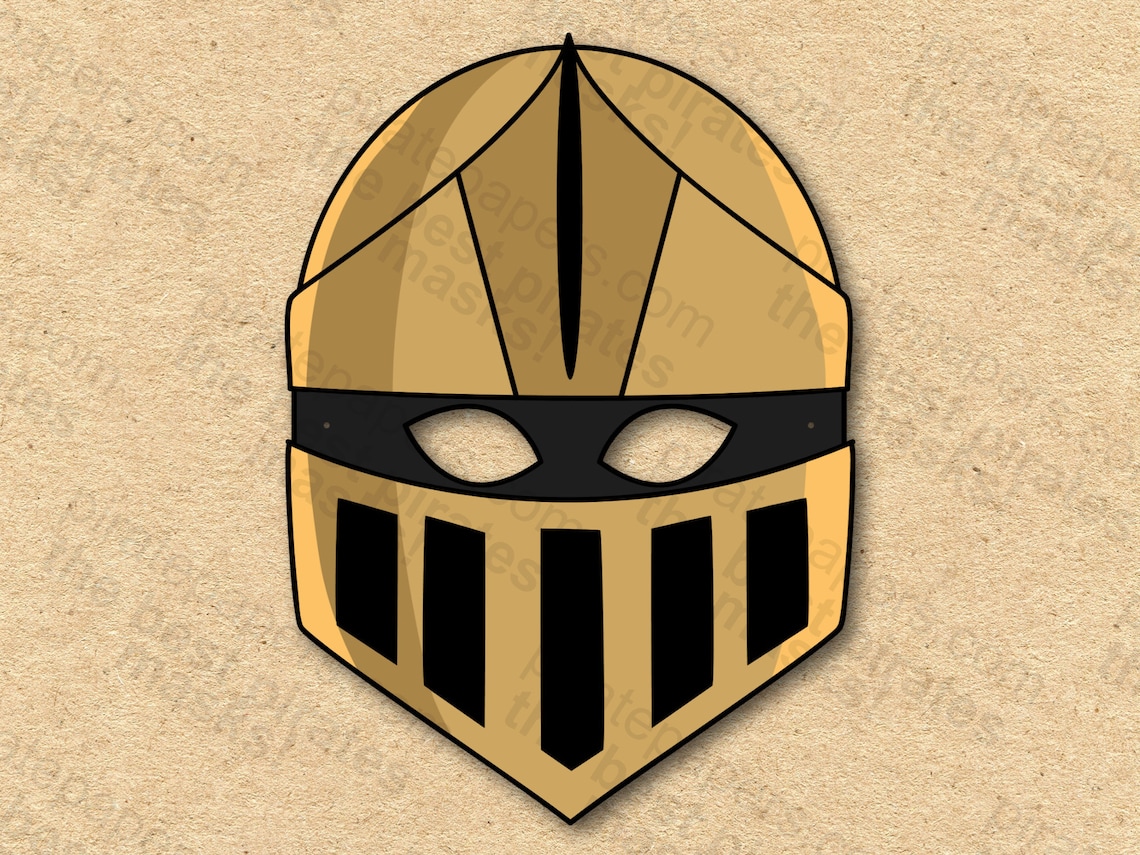 Knight Mask Printable Paper DIY for Kids and Adults. PDF - Etsy