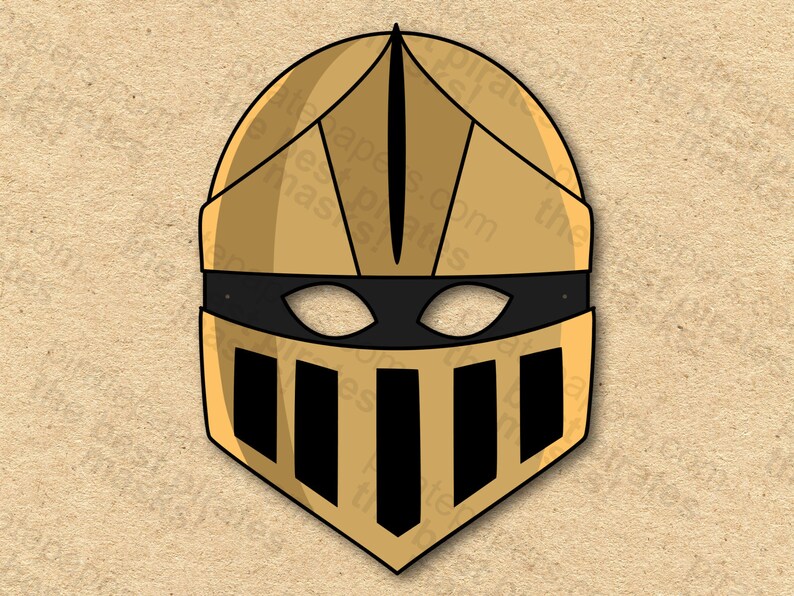 Knight Mask Printable Paper DIY for Kids and Adults. PDF - Etsy