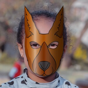 Kangaroo Mask Printable, Paper DIY for Kids and Adults. PDF Template ...