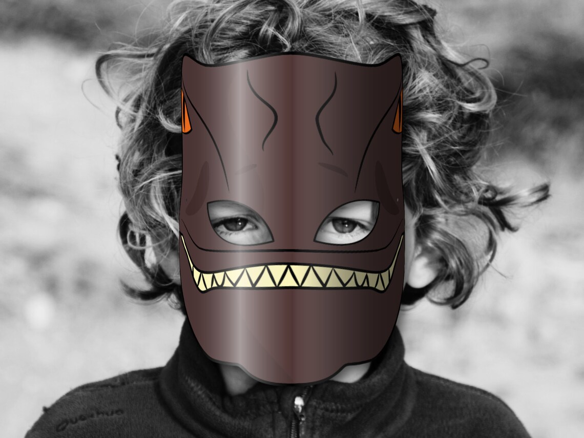 Dinosaur Velociraptor Mask Printable Paper DIY for Kids and - Etsy