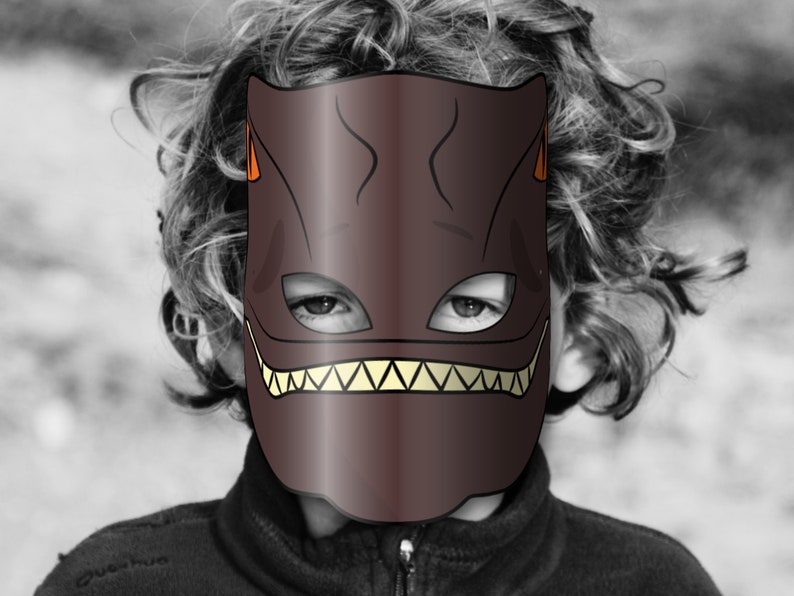 Dinosaur Velociraptor Mask Printable Paper DIY for Kids and - Etsy