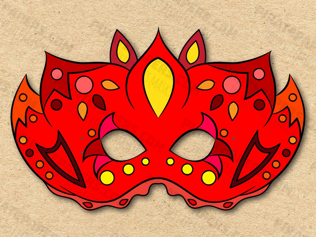 Fairy #4 Mask Printable, Paper DIY for Kids and Adults. PDF Template ...