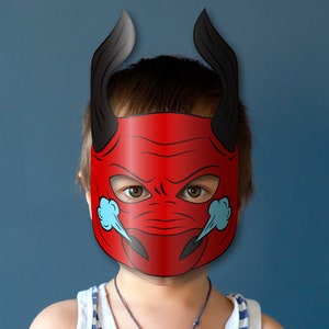 Minotaur Mask Printable, Paper DIY for Kids and Adults. PDF Template ...