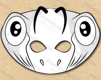 Snake Mask Printable Coloring, Paper DIY for Kids and Adults. PDF ...