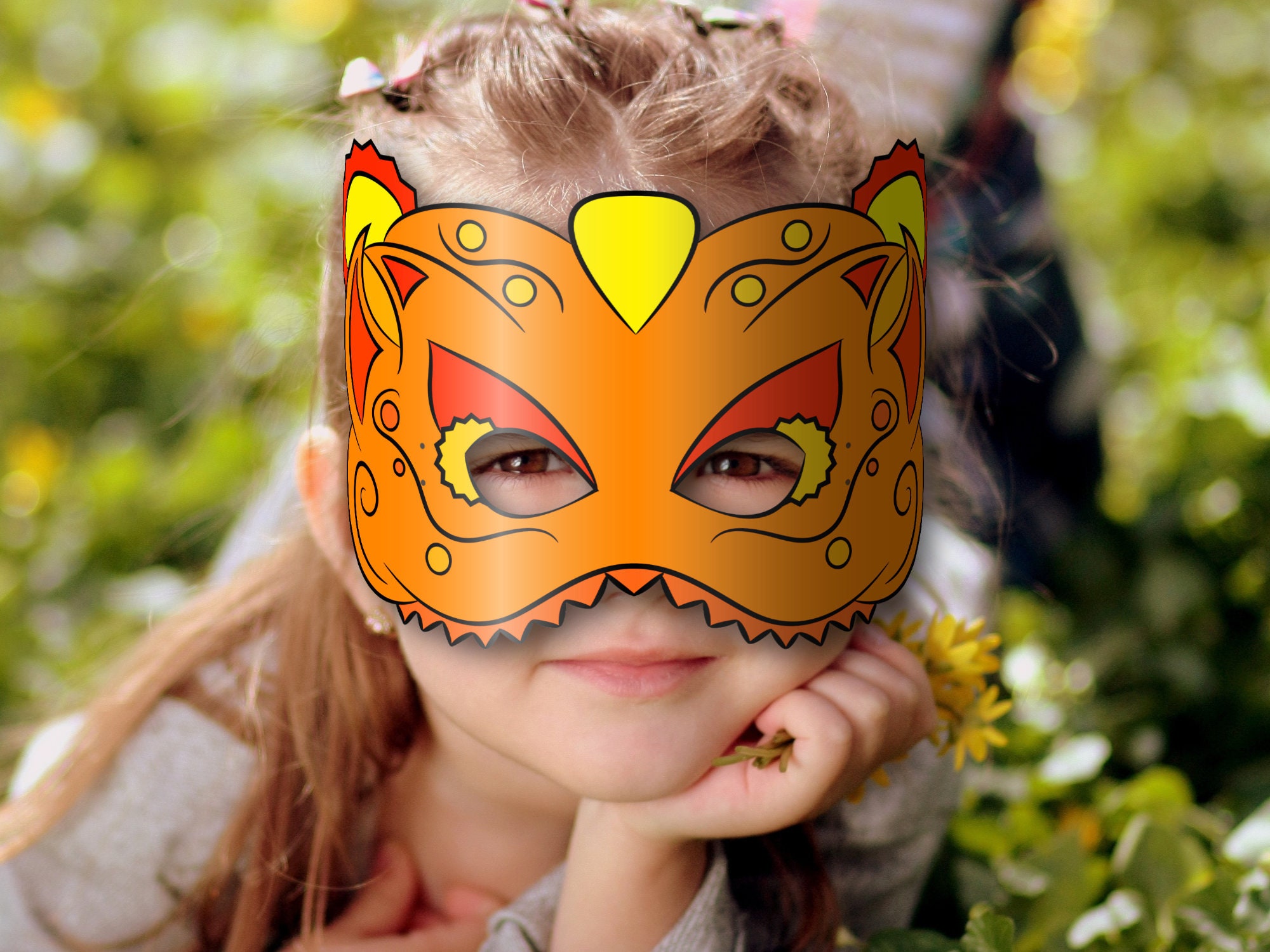 Fairy 2 Mask Printable, Paper DIY for Kids and Adults. PDF Template ...