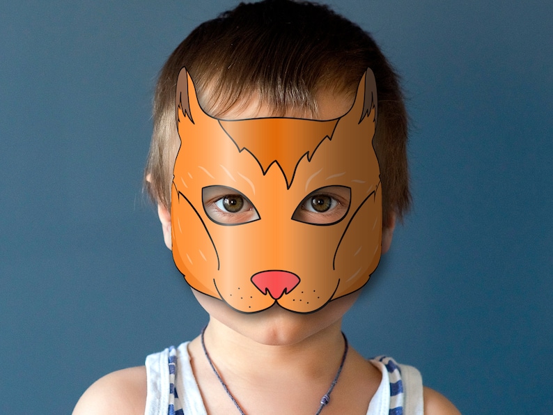 Hamster Masks Printable Color + Coloring, Paper DIY for Kids and Adults ...