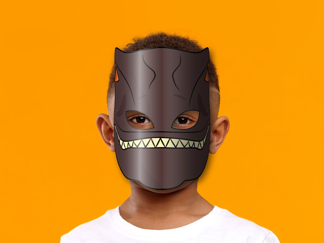 Dinosaur Velociraptor Mask Printable, Paper DIY for Kids and Adults ...