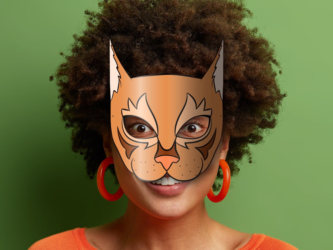 Cat Abyssinian Mask Printable Breed, Paper DIY for Kids and Adults. PDF ...