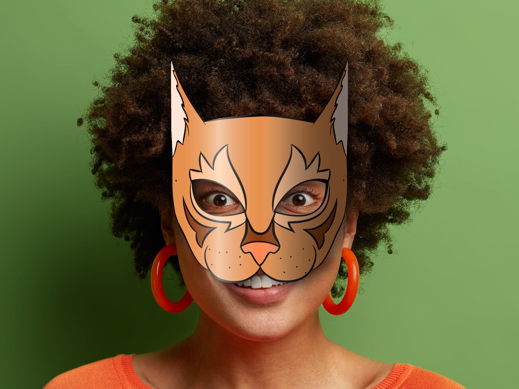 Cat Abyssinian Mask Printable Breed, Paper DIY for Kids and Adults. PDF ...
