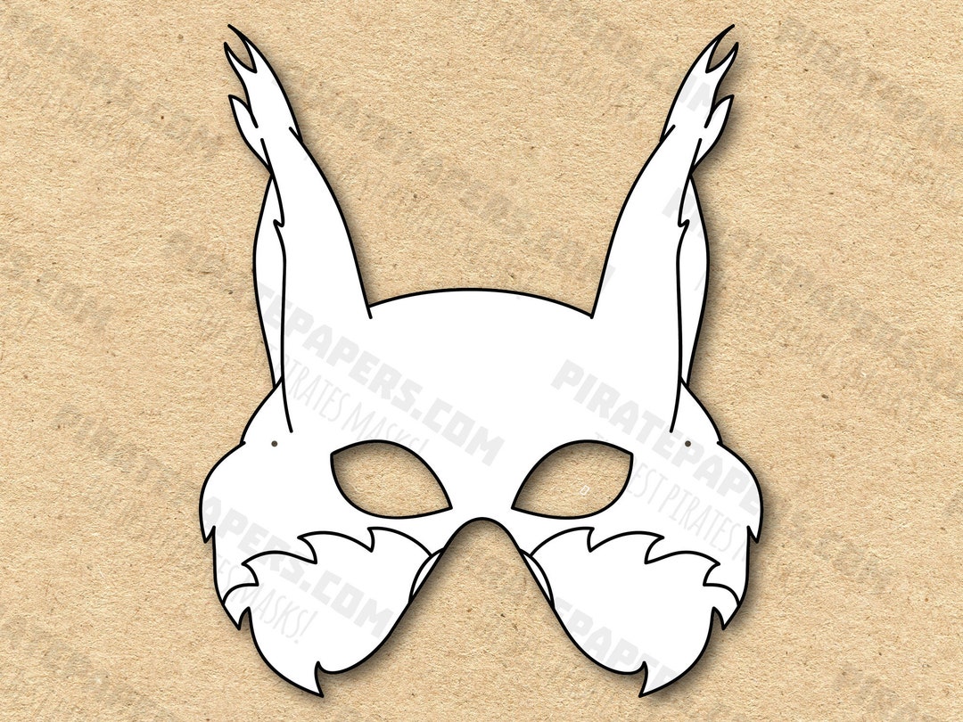 Squirrel Mask Printable Coloring, Paper DIY for Kids and Adults. PDF ...