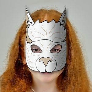 Alpaca Mask Printable, Paper DIY for Kids and Adults. PDF Template ...