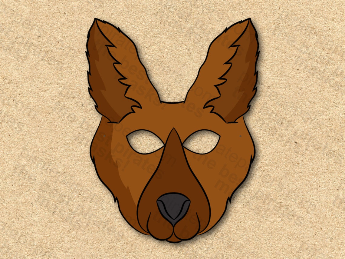 Kangaroo Mask Printable Paper DIY for Kids and Adults. PDF - Etsy