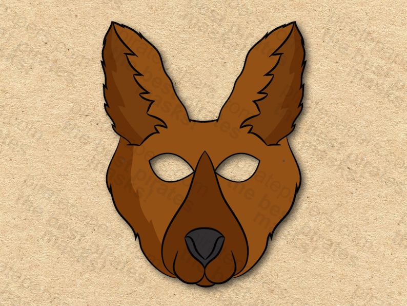 Kangaroo Mask Printable Paper DIY for Kids and Adults. PDF - Etsy