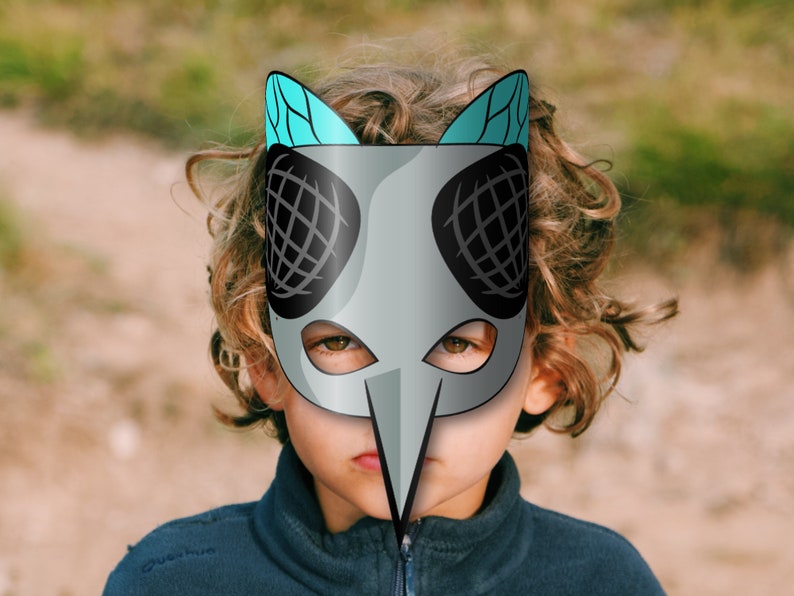 Mosquito Mask Printable, Paper DIY for Kids and Adults. PDF Template ...