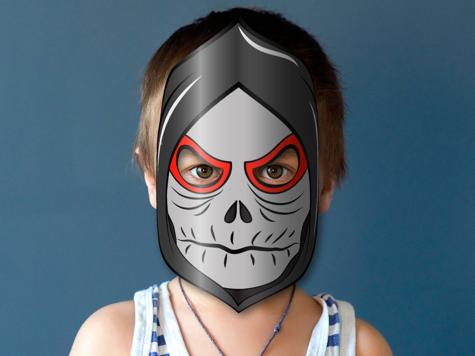 Grim Reaper death Mask Printable, Paper DIY for Kids and Adults. PDF ...