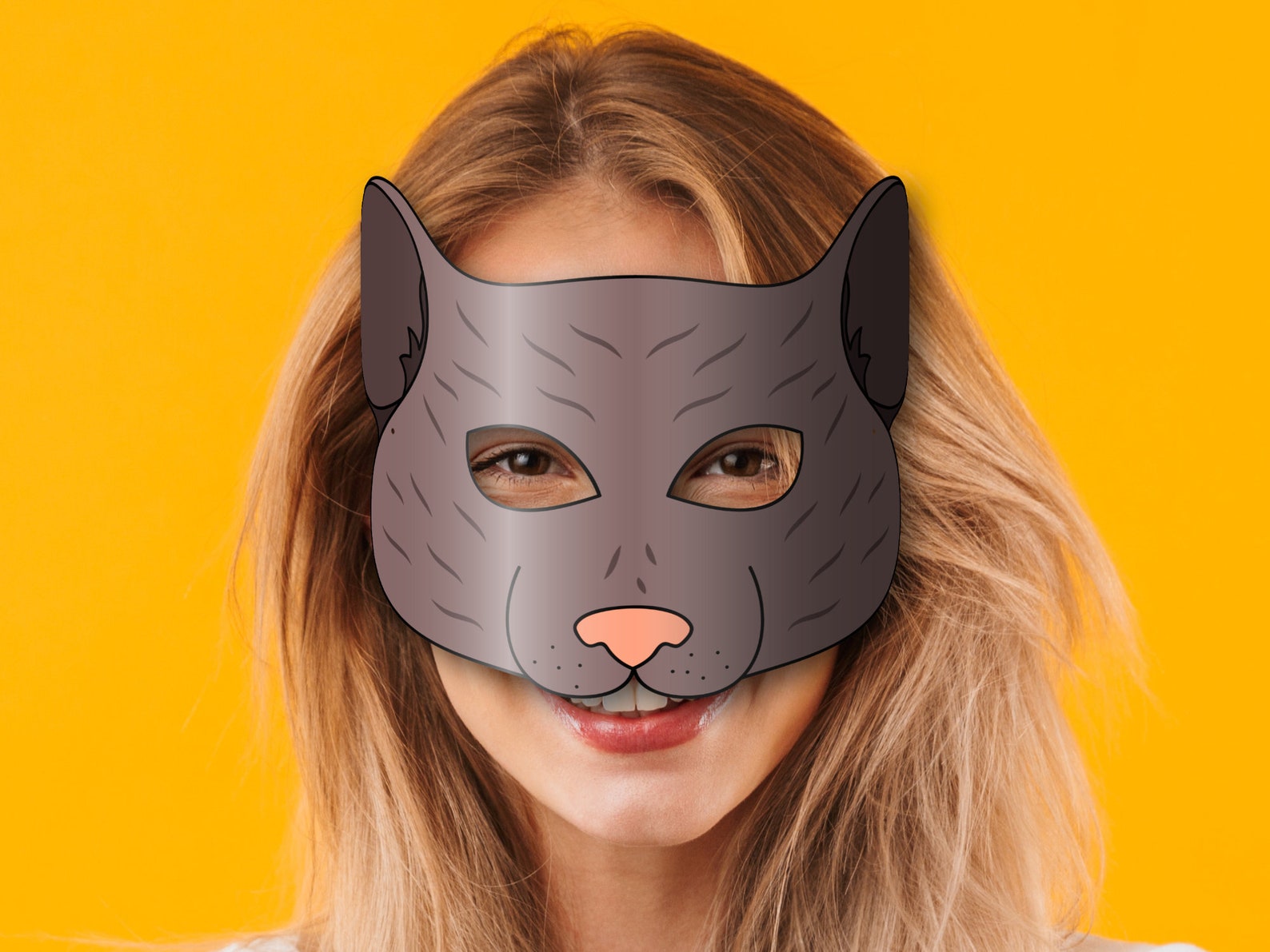 Mouse Mask Printable, Paper DIY for Kids and Adults. PDF Template ...
