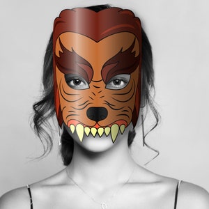 Werewolf Mask Printable Paper DIY for Kids and Adults. PDF - Etsy