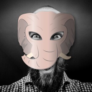 Elephant Mask Printable Paper DIY for Kids and Adults. PDF - Etsy