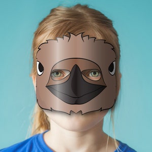 Emu Mask Printable, Paper DIY for Kids and Adults. PDF Template ...