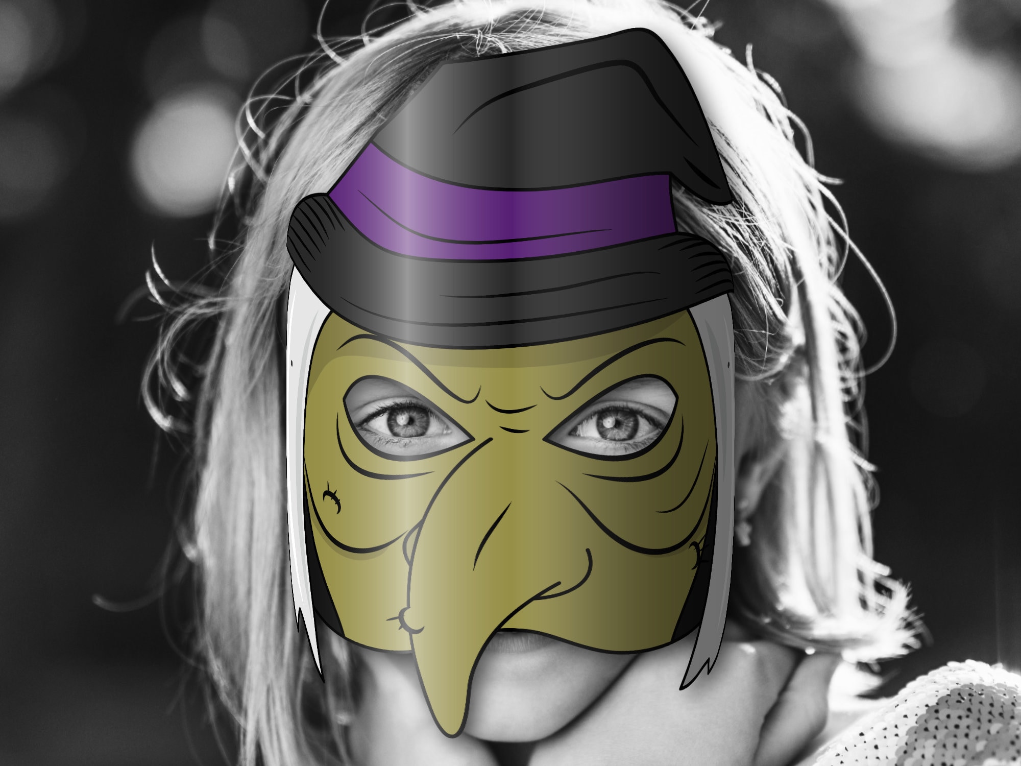 Witch Mask Printable Paper DIY for Kids and Adults. PDF - Etsy UK