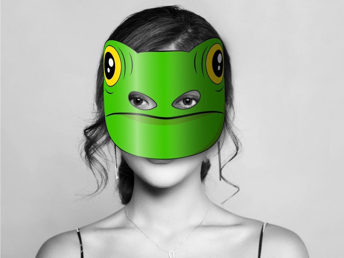 Frog Mask Printable Paper DIY for Kids and Adults. PDF - Etsy
