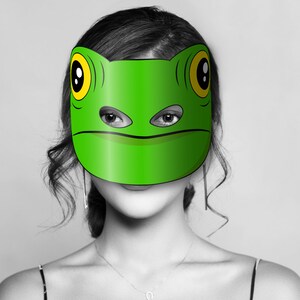 Frog Mask Printable Paper DIY for Kids and Adults. PDF - Etsy