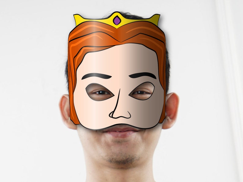 Prince Mask Printable, Paper DIY for Kids and Adults. PDF Template ...