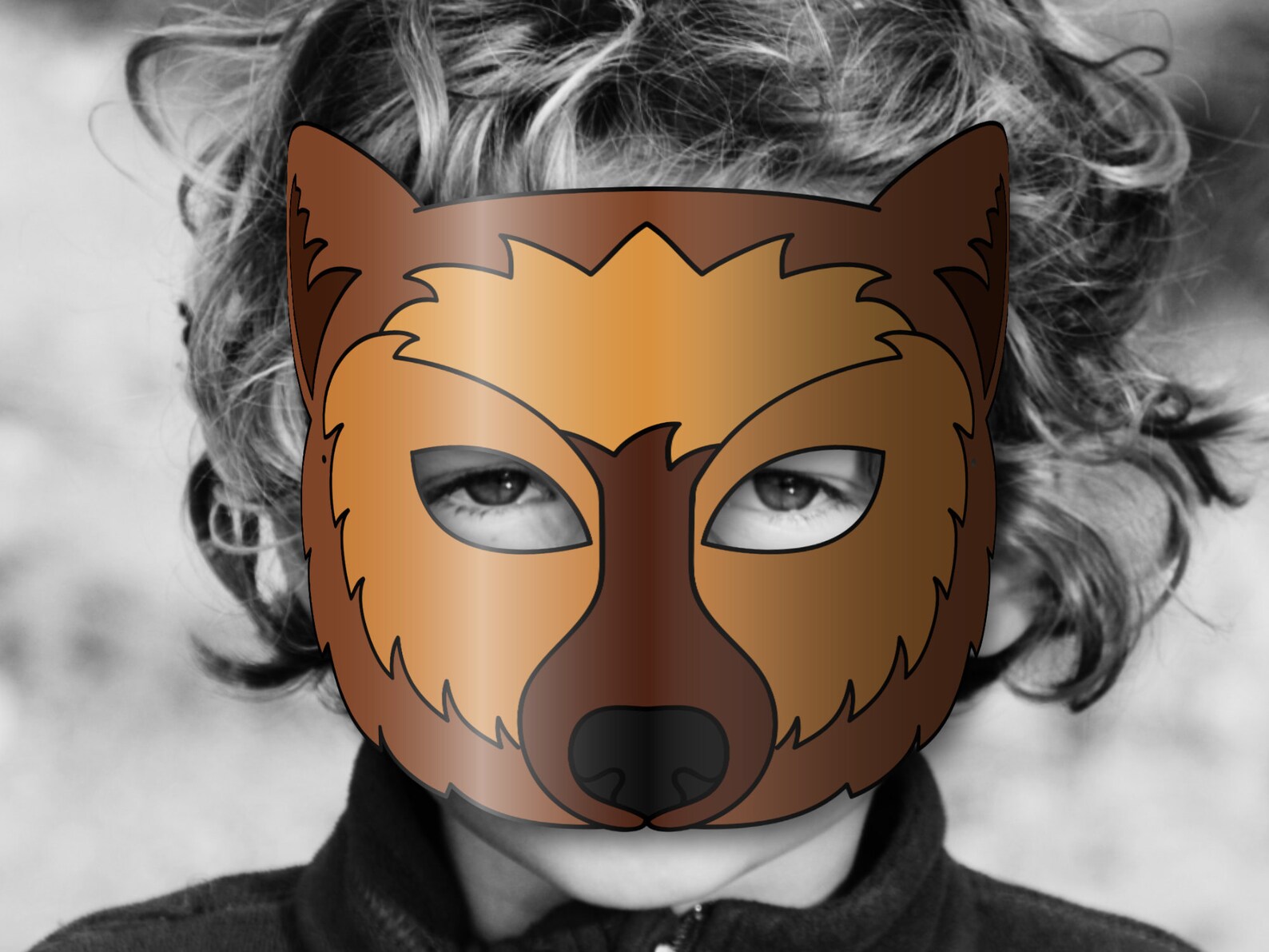 Bear Mask Printable Paper DIY for Kids and Adults. PDF - Etsy