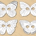 Butterflies Masks Printable Coloring, Butterfly Nymphalidae, Butterfly ...