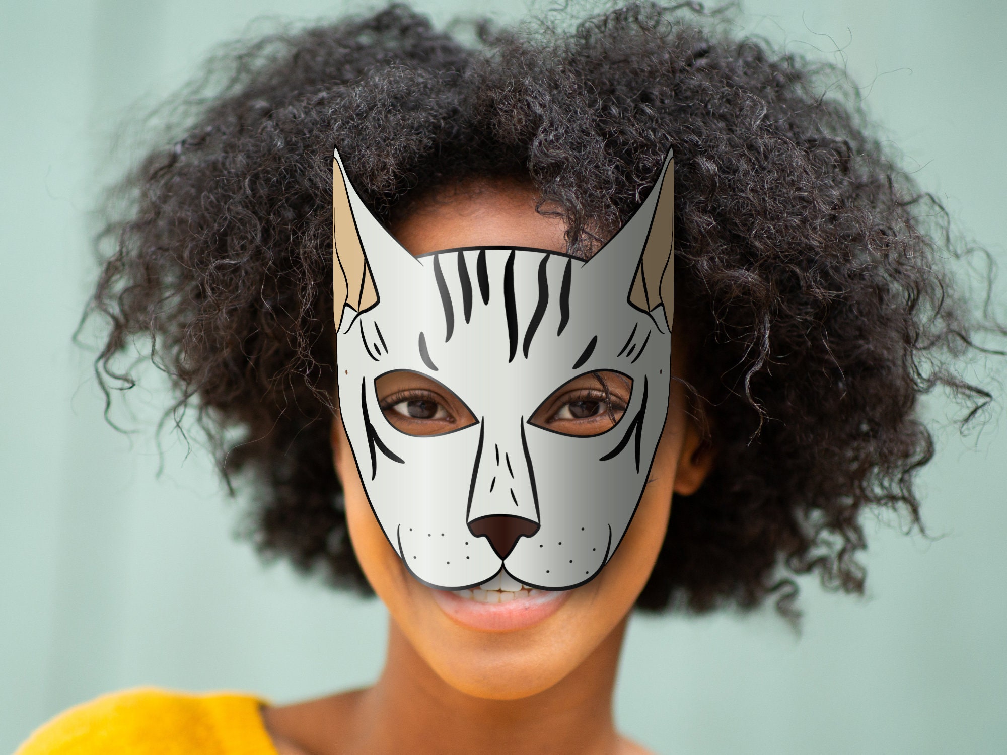 Cat Oriental Mask Printable Breed, Paper DIY for Kids and Adults. PDF ...