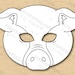 Pig Mask Printable Coloring, Paper DIY for Kids and Adults. PDF ...