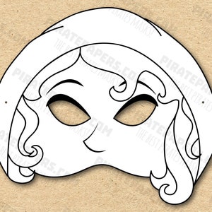 Little Red Riding Hood Masks Printable Coloring, Mother, Grandma, Big ...